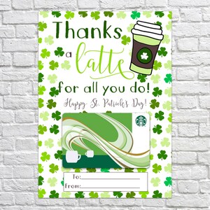 St. Patrick's Day Gift Card Holder, Printable Gift Card Holders, St ...