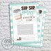 Coffee Thank You Gift Card Holder, Sip Sip Hooray, Latte Appreciation ...