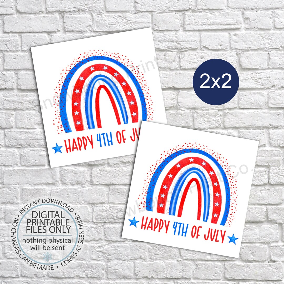 Printable 4th of July Tags, 4th of July Gift Tags, Happy 4th of July ...