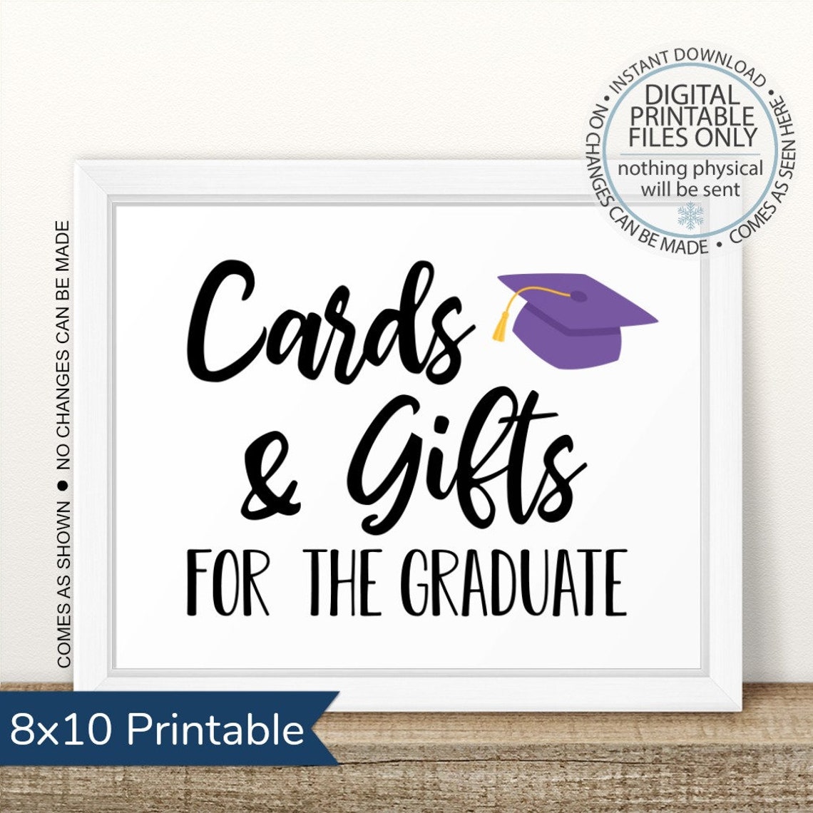 Cards and Gifts for the Graduate Printable Graduation Sign - Etsy