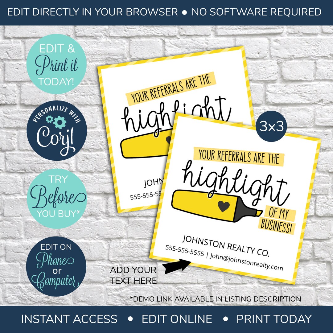 EDITABLE Realtor Pop by Tag, Your Referrals Are the Highlight of My ...