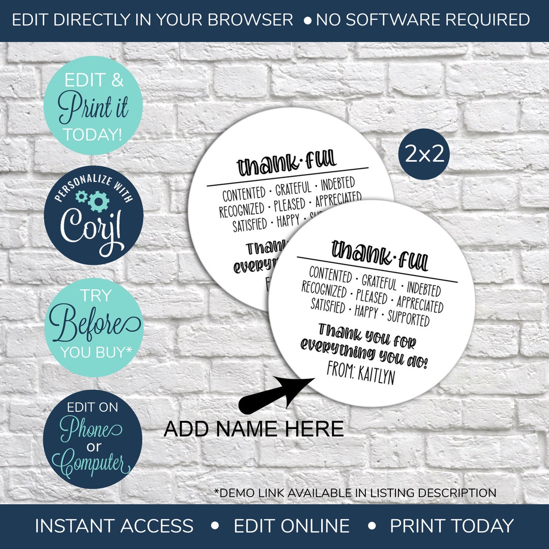 EDITABLE Appreciation Gift Tag, Teacher Staff Employee School ...