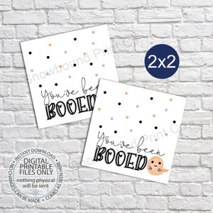 PRINTABLE You've Been BOOED! Happy Halloween! Cute Ghost Gift Tag ...