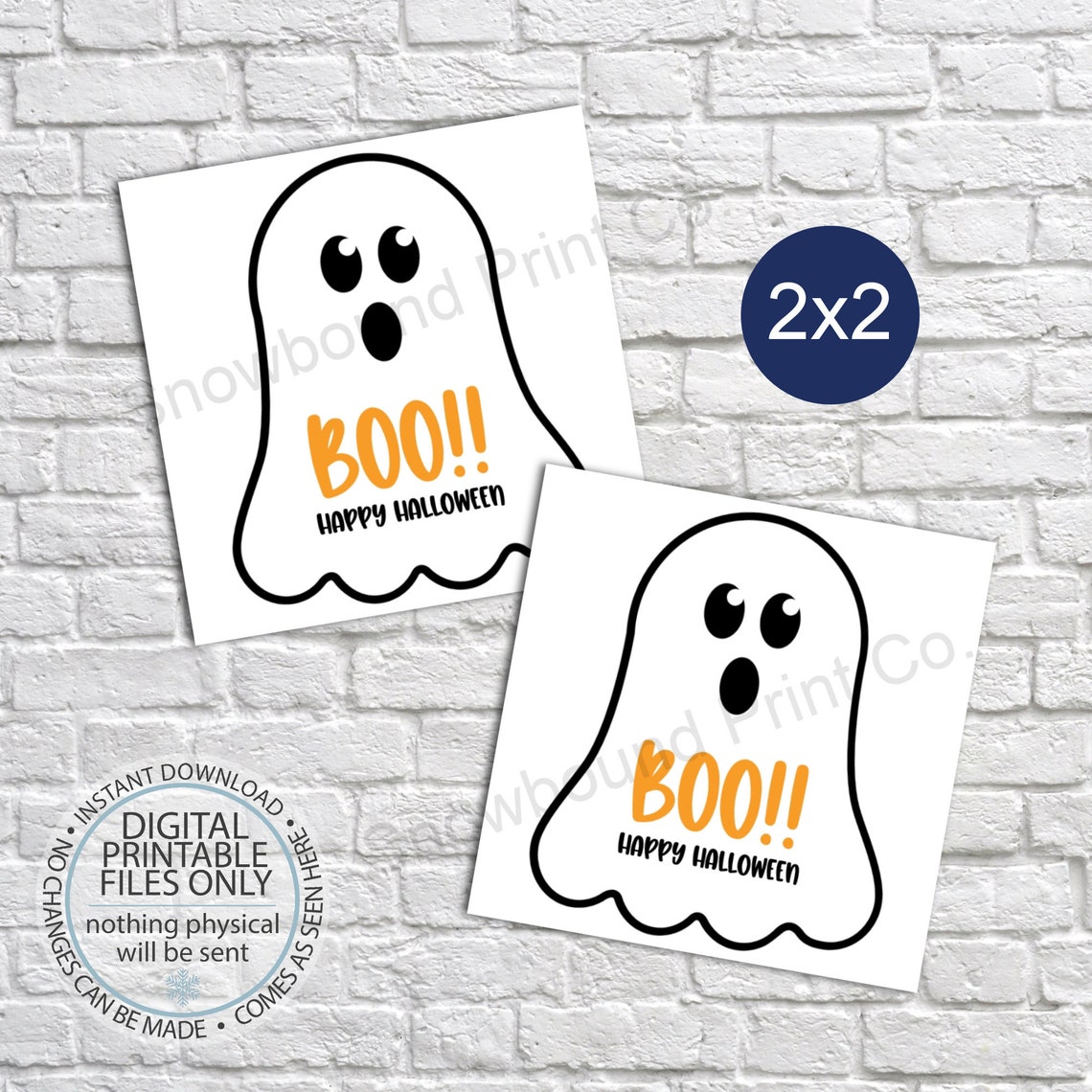 Printable Halloween Gift Tags, Ghost Gift Tags, Halloween Boo Tag ...