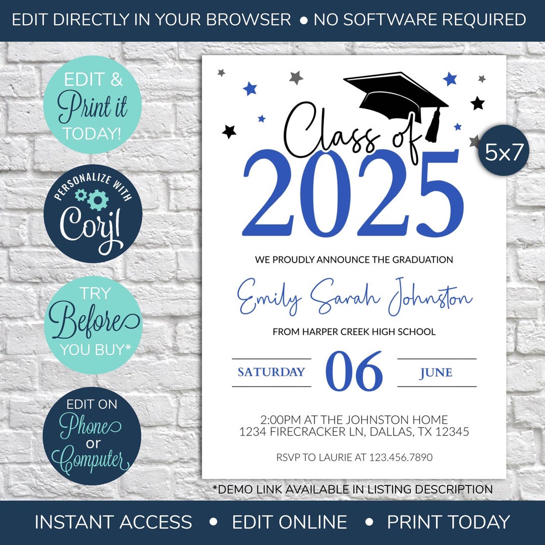 EDITABLE Clase Azul de 2025, Invitación a la jornada de puertas ...