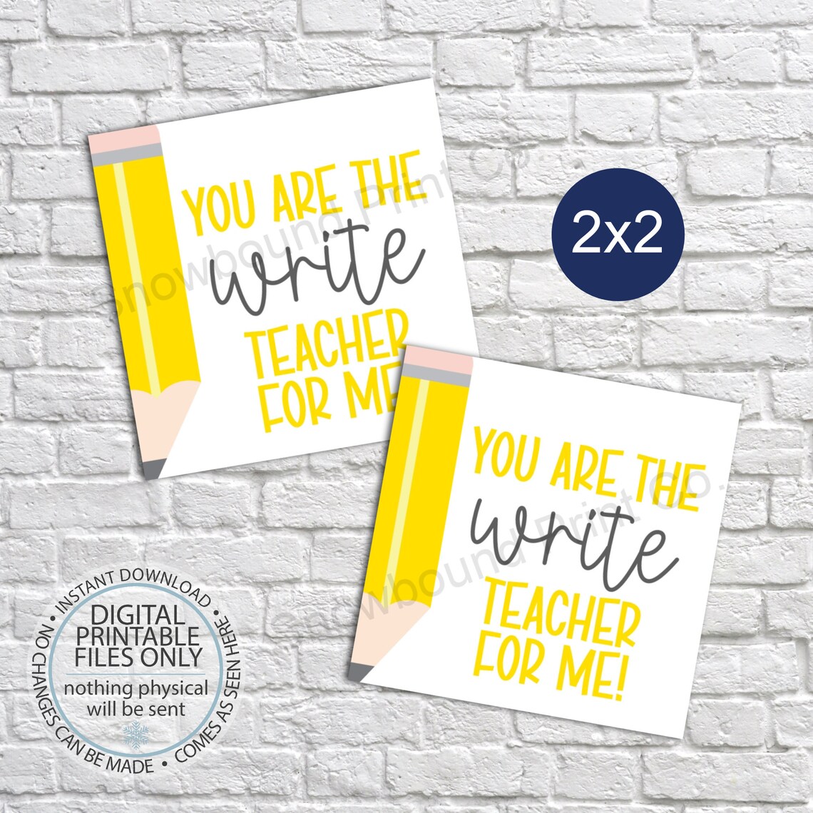 Printable Teacher Gift Tags Thanks for Being the Write - Etsy