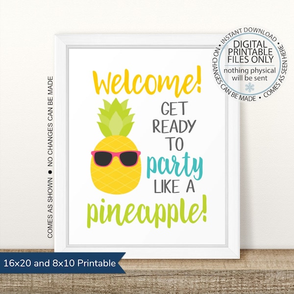 Pineapple Welcome Sign - Etsy