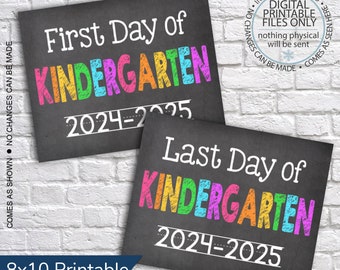 First Day of Kindergarten Printable, First Day of School Printable 2024 ...