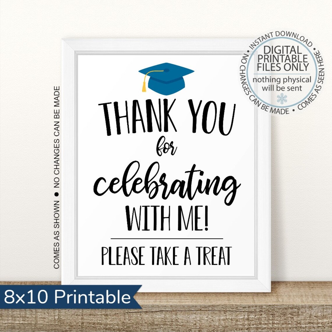 Graduation Please Take a Treat Sign, Printable Graduation Favors Sign ...