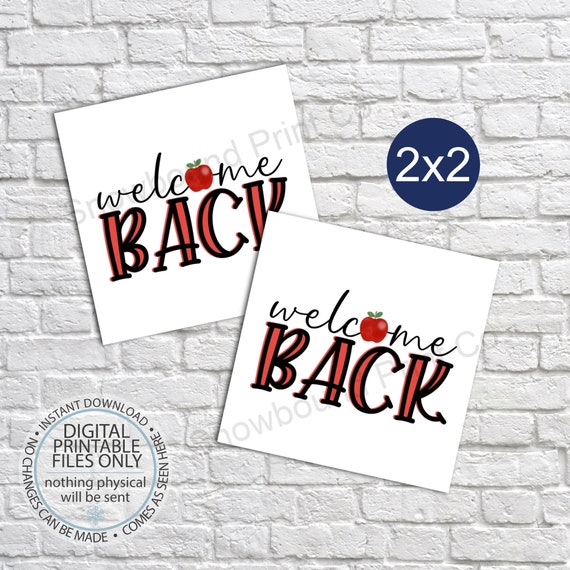 Printable Welcome Back to School Tags Teacher Gift Tags | Etsy