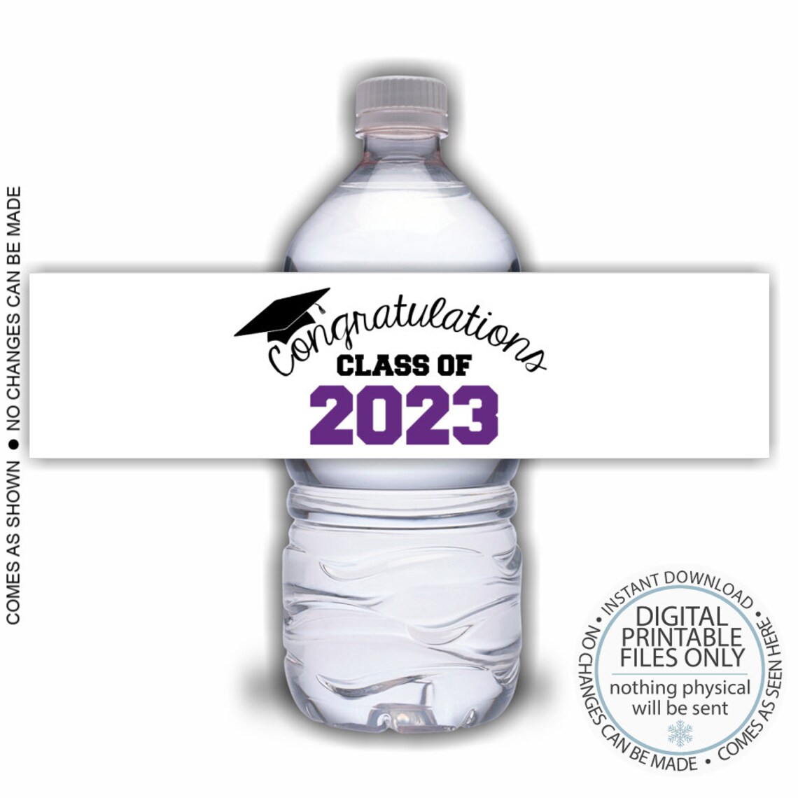 PRINTABLE Grad Bottle Labels Class of 2023 Water Bottle - Etsy