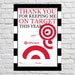 Printable Teacher Gift Thanks for Keeping Me on Target Gift - Etsy