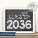 Printable Class of 2036 Graduation Sign Senior Pictures Photo | Etsy
