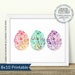 Printable Easter Egg Art, Three Easter Eggs, Easter Egg Printable ...