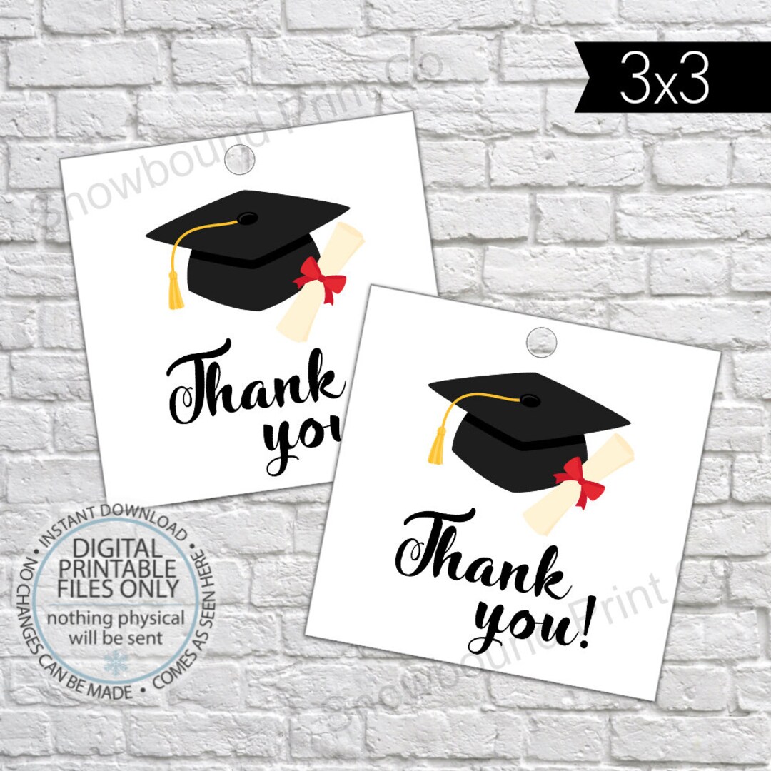 Printable Graduation Gift Tags, Class of 2025, High School, College ...