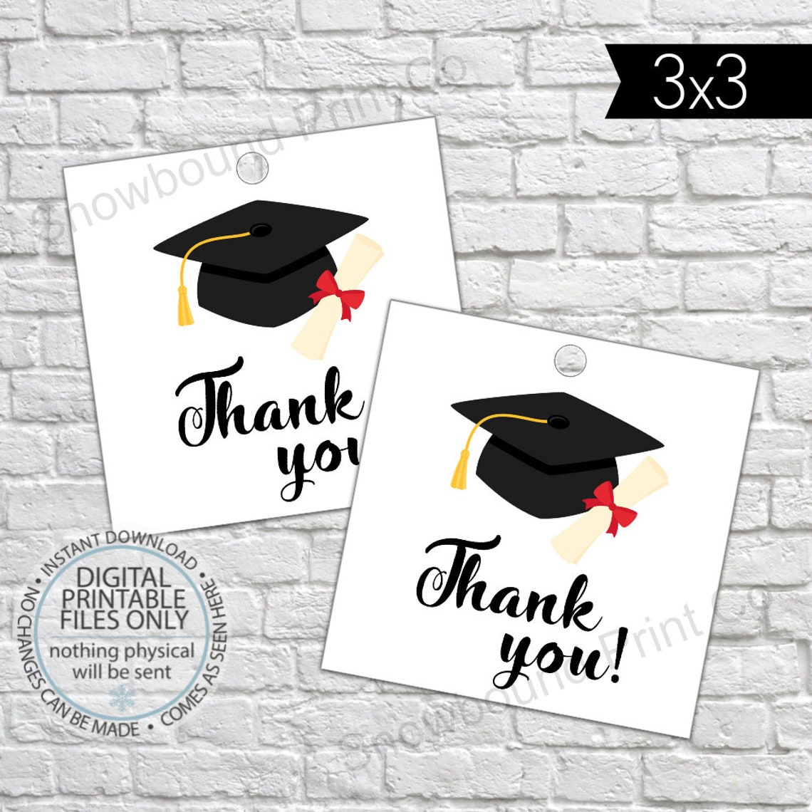Printable Graduation Gift Tags, Class of 2025, High School, College ...