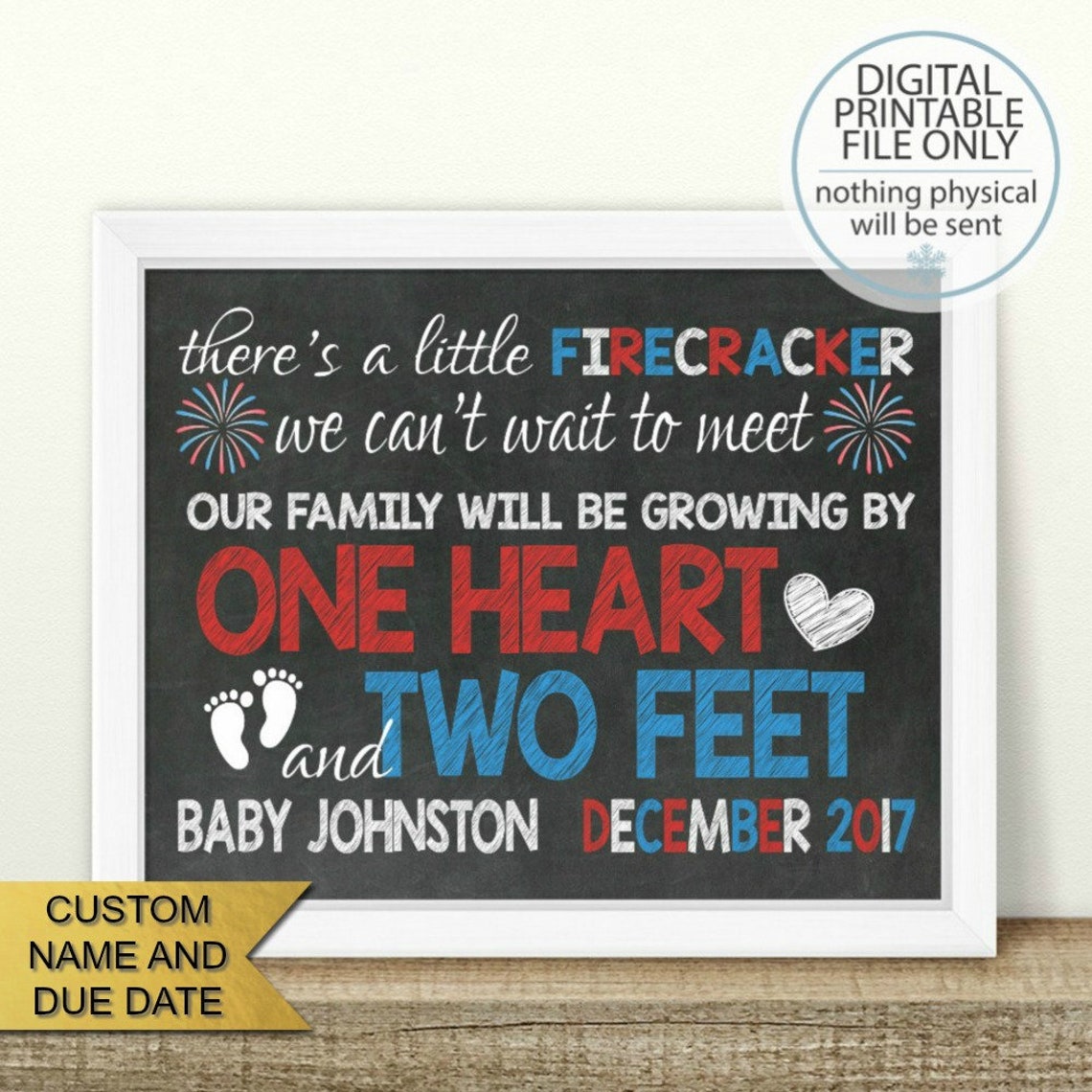 Little Firecracker PRINTABLE Memorial Day 4th of July - Etsy