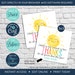 EDITABLE Sunshine Teacher Thank You Gift Tag, School is Out Summer is ...
