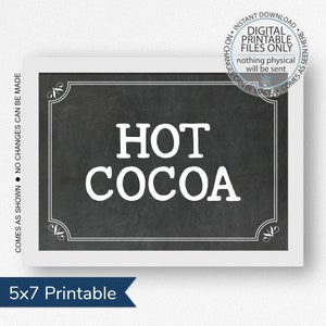 Printable Hot Drink Signs, Wedding Signs, Drink Station Signs, Drink ...