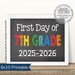 Printable First Day of Seventh Grade 2025-2026, First Day of School ...