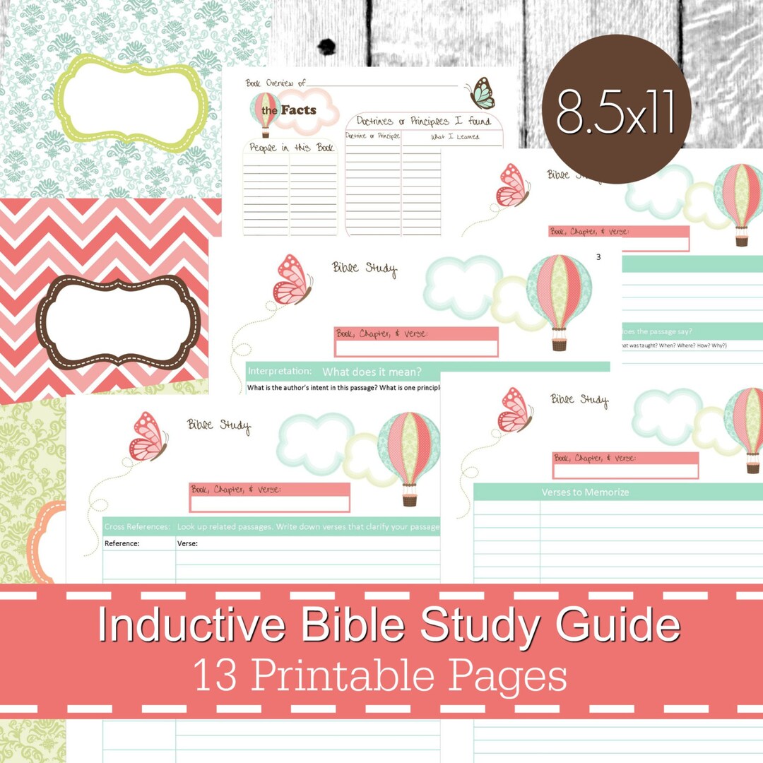 Inductive Bible Study Guide Printables PDF, Christian Bible Study ...