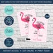 EDITABLE Classroom Valentine's Day Cards, Flamingo Valentine's Day ...