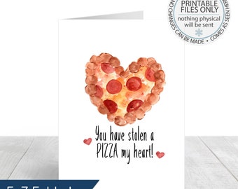 Pizza and Puns Silly and Cheesy Happy Valentines Day - Etsy