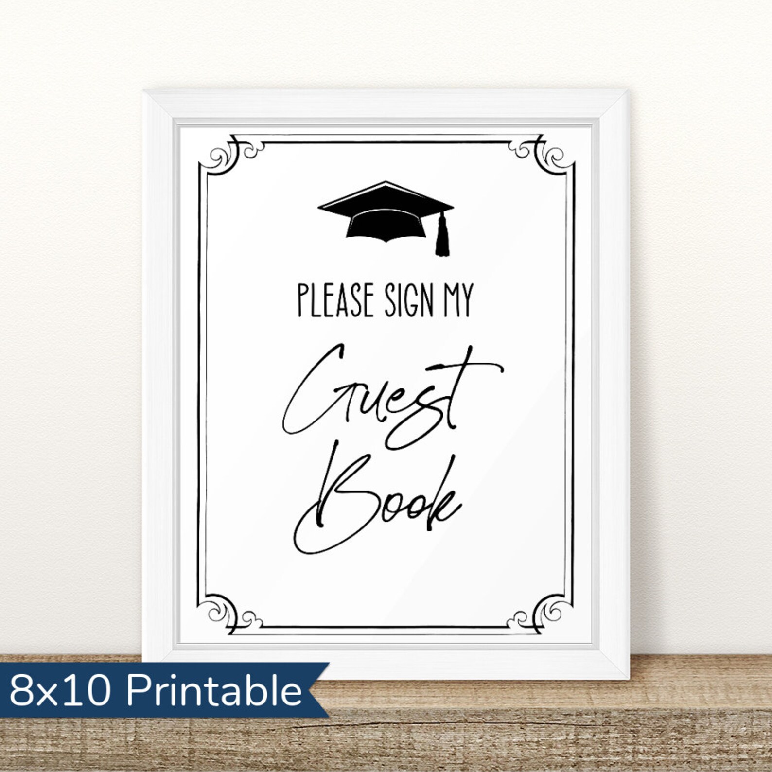 Printable Graduation Guest Book Sign, Sign My Guest Book, Graduation ...
