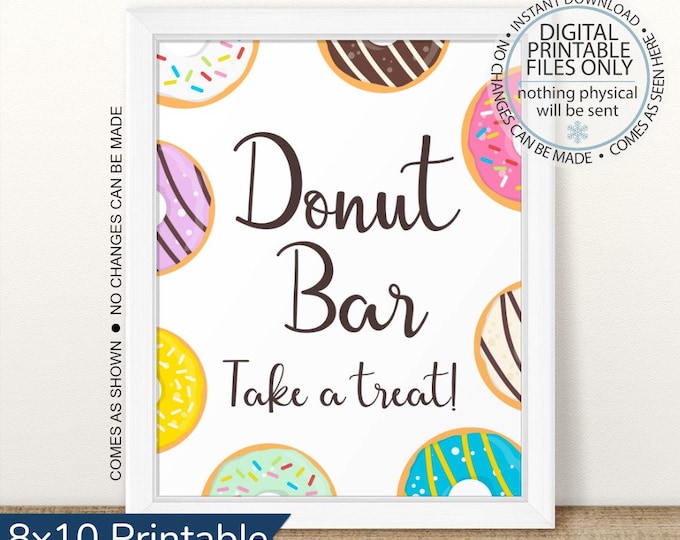 Dessert Table Sign - Donut Baby Shower - Donut Party - Donut Bar Sign ...