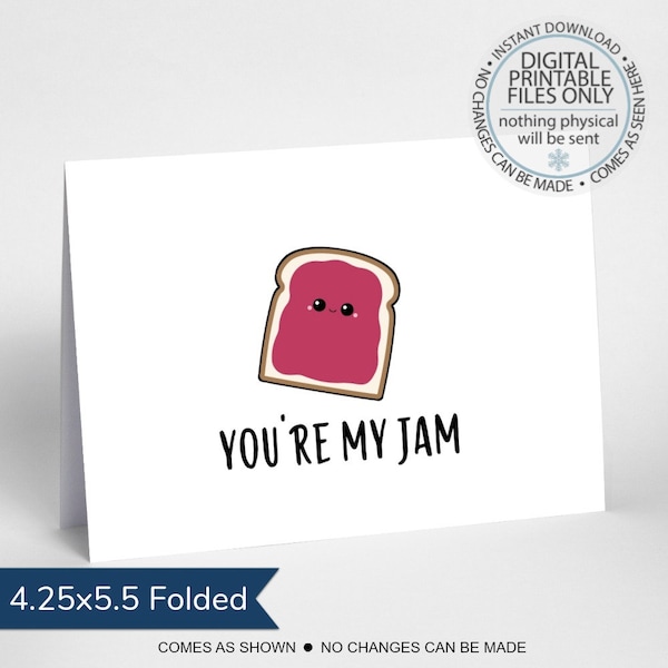 You're My Jam Card - Etsy
