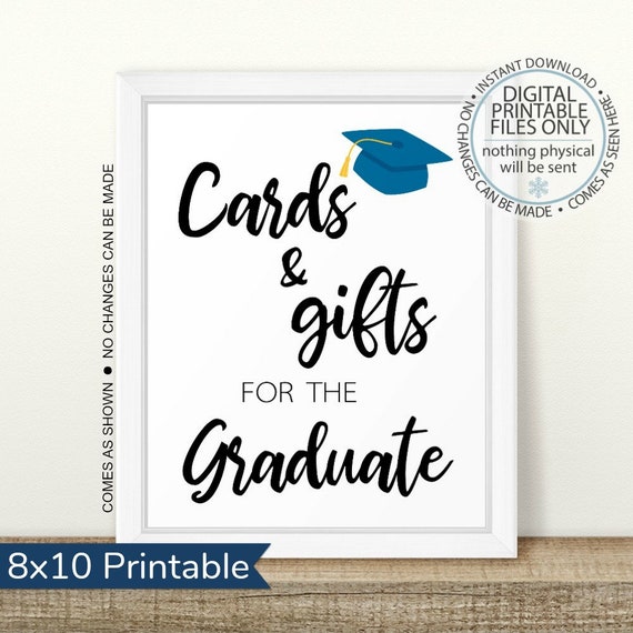 Cards and Gifts for the Graduate Printable Graduation Sign - Etsy