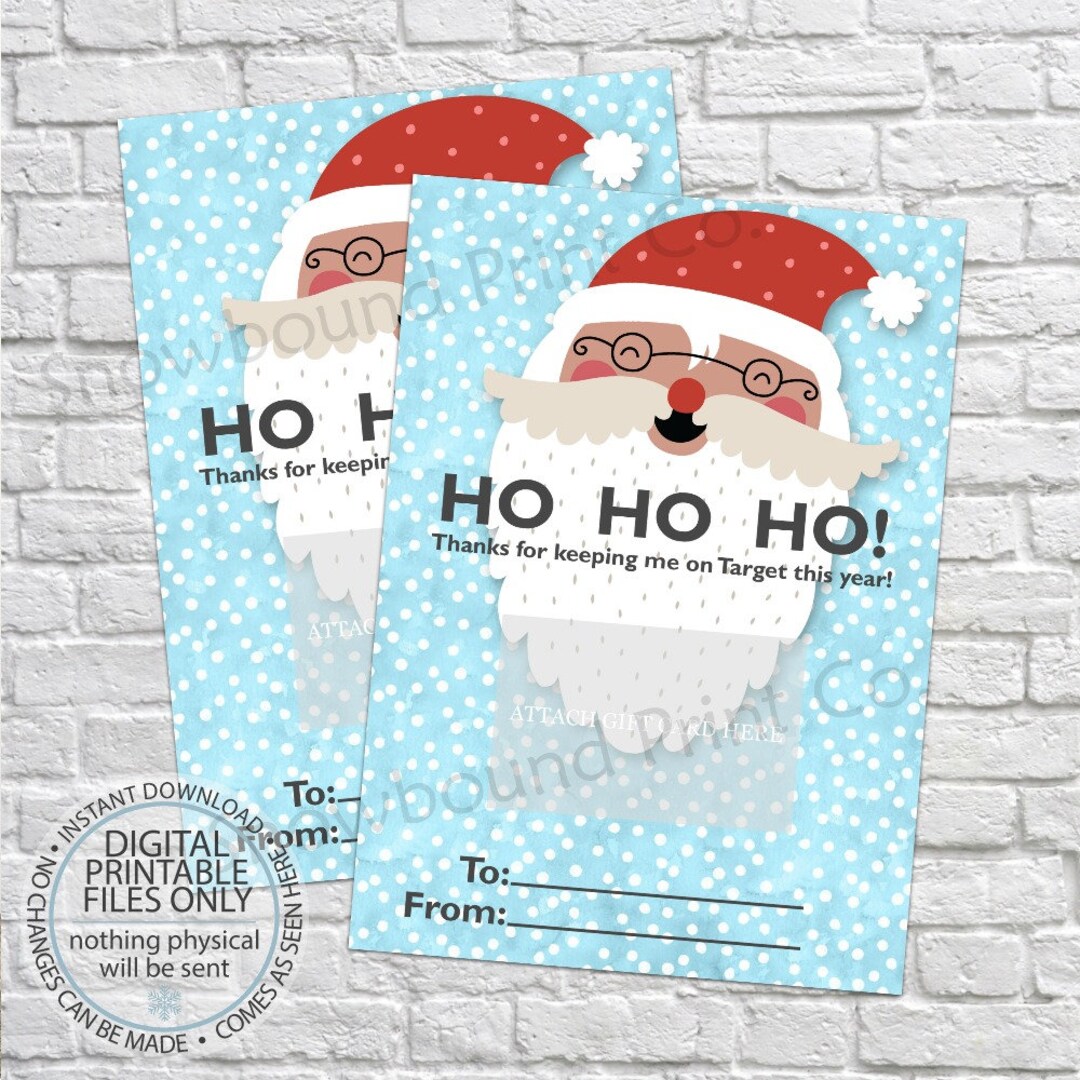 Printable Christmas Gift Card Holder, Thank You Gift Card Holders ...