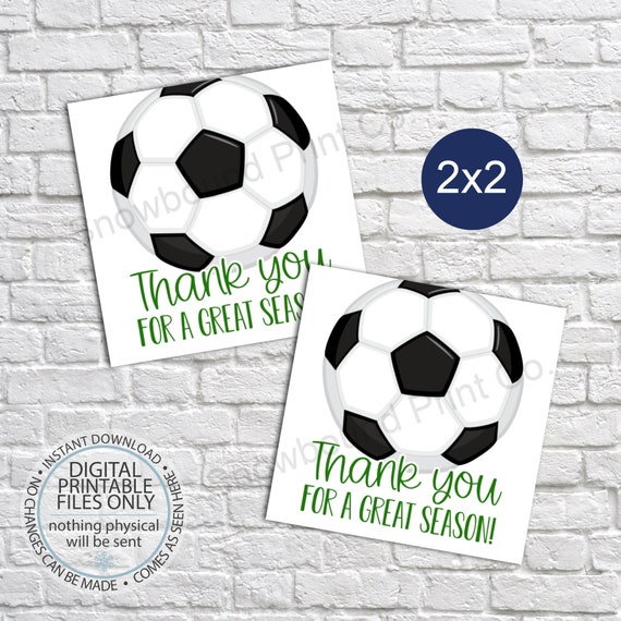 Printable Thank You Gift Tag for Soccer Coach Gift Idea for - Etsy