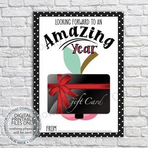 Printable Back to School Teacher Gift, Looking Forward to an Amazing ...