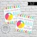 Hope You Have a Ball This Summer Tag, End of School Year Tag, End of ...