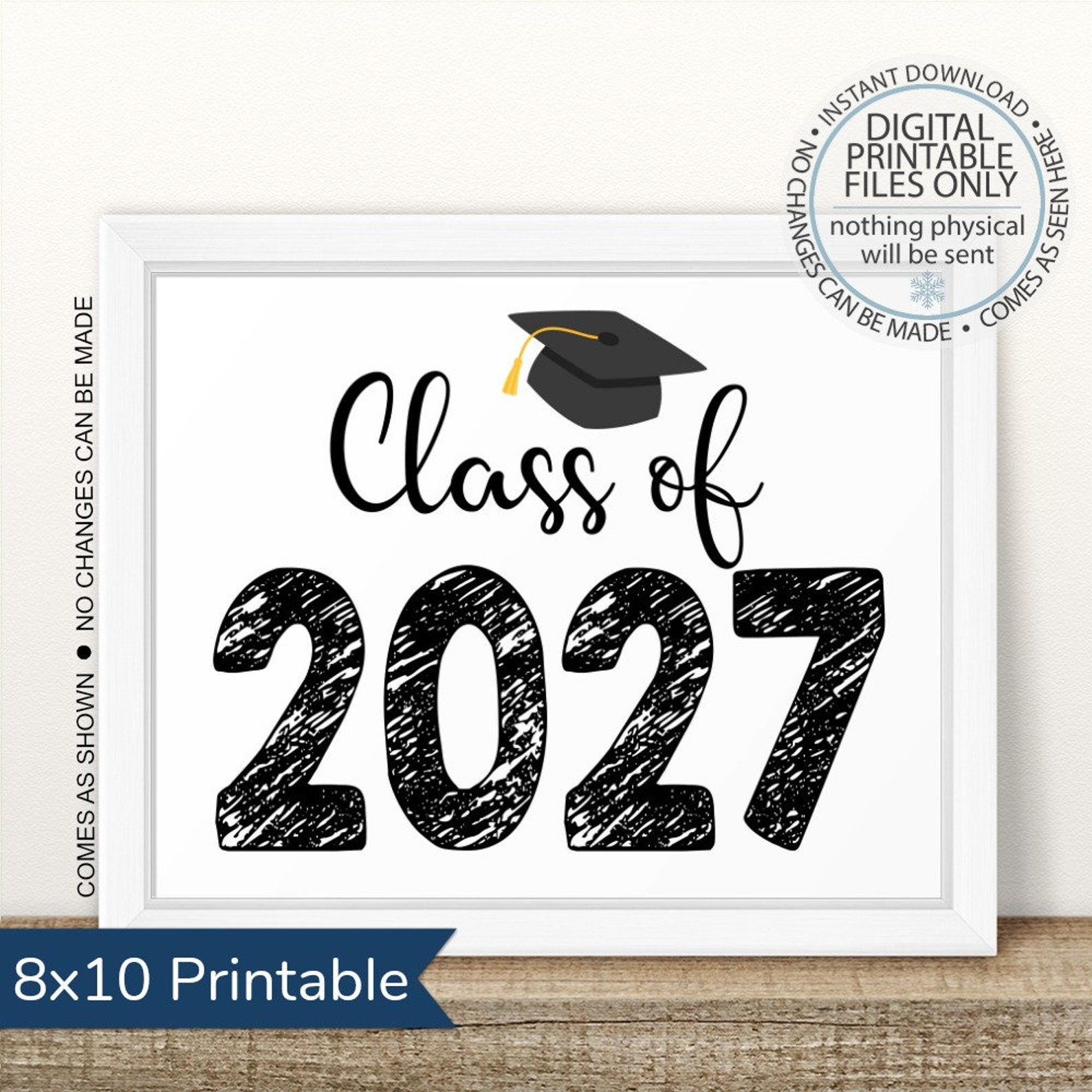 Printable Class of 2027 Graduation Sign Senior Pictures Photo - Etsy