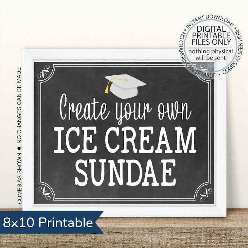 Ice Cream Graduation Sign - Etsy