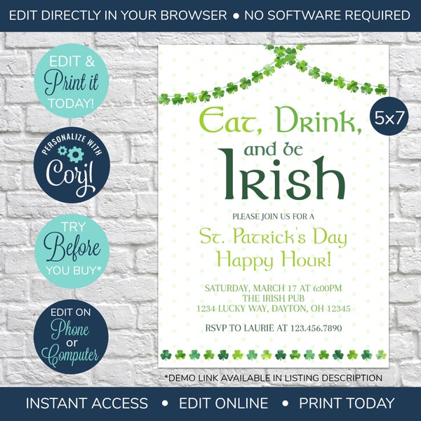 Irish Invitation - Etsy