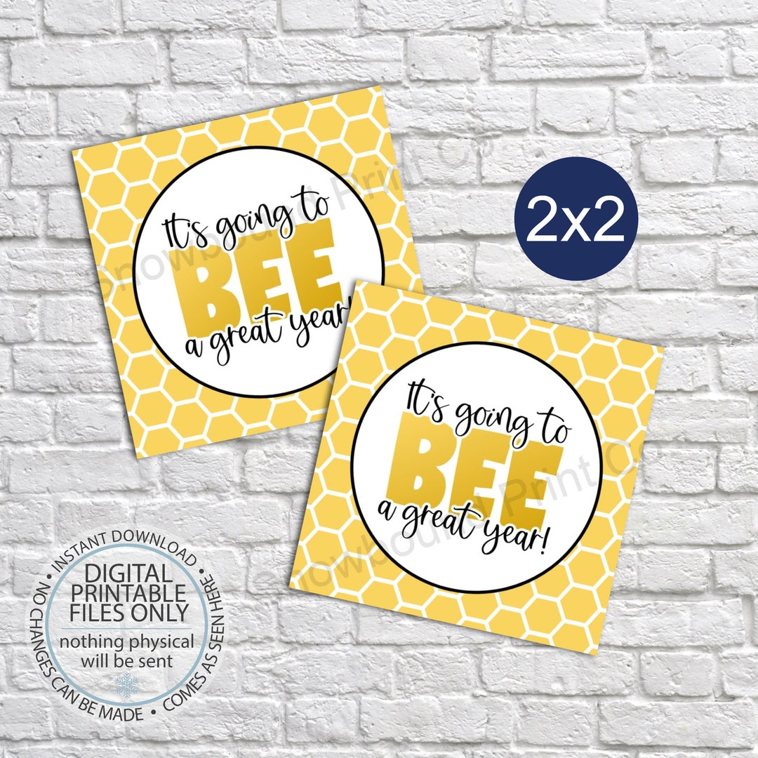 Printable Back to School Tags, BEE a Great Year, Teacher Gift Tags ...