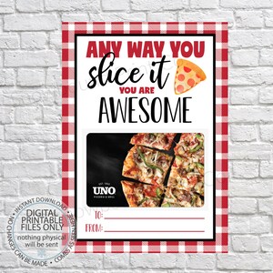 Pizza Thank You Gift Card Holder, Any Way You Slice It, Thank You Gift ...