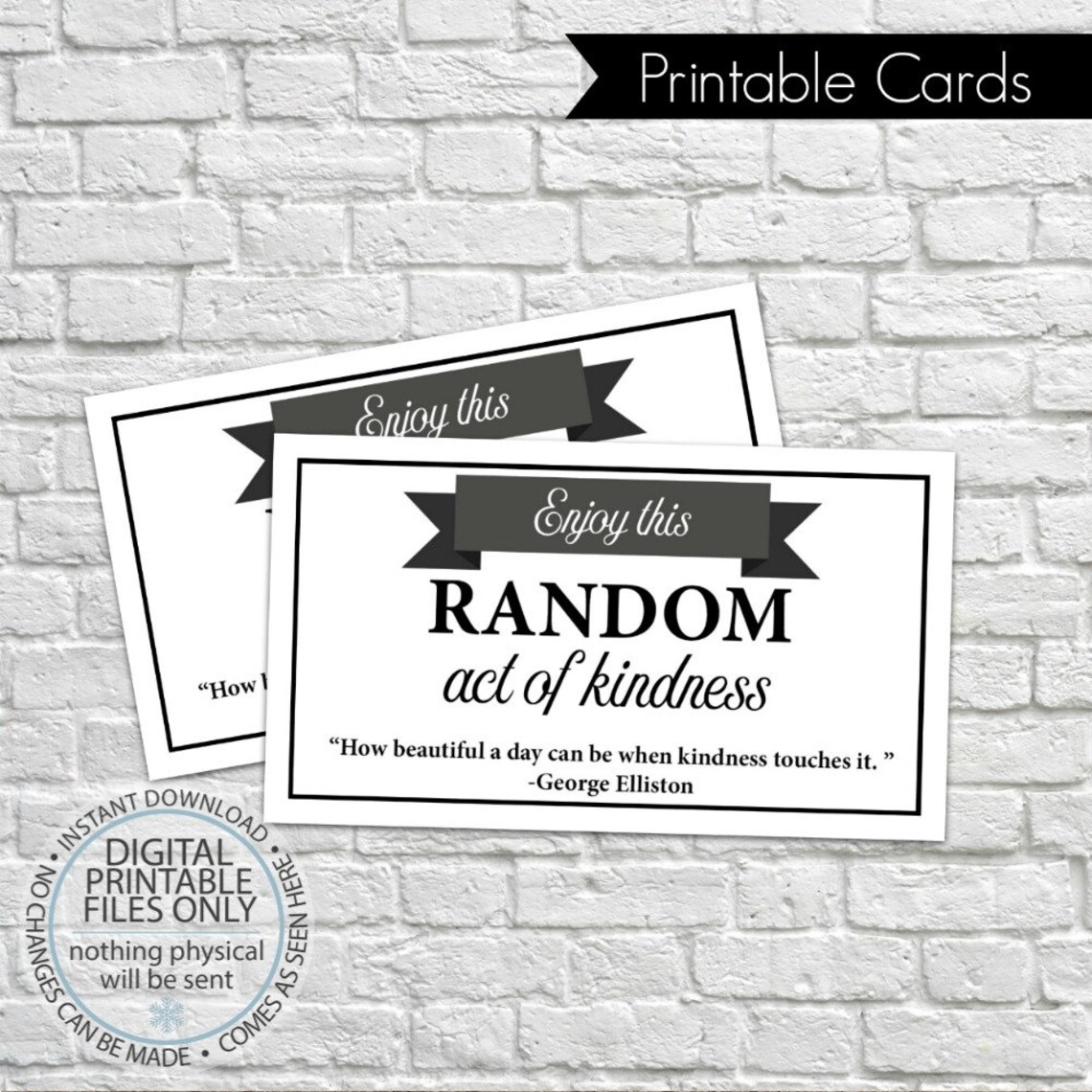 Printable Random Act of Kindness Cards RAOK Pay It Forward | Etsy Canada