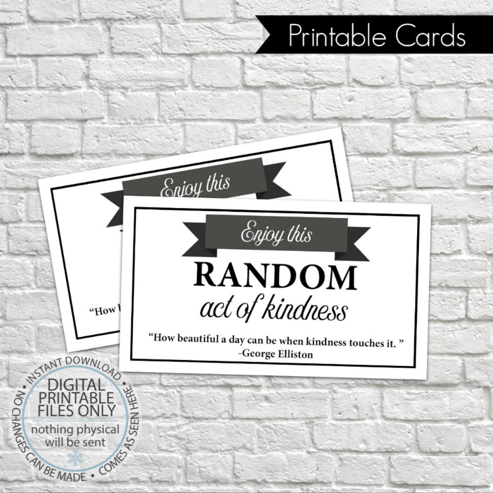 Printable Random Act of Kindness Cards RAOK Pay It Forward | Etsy Canada