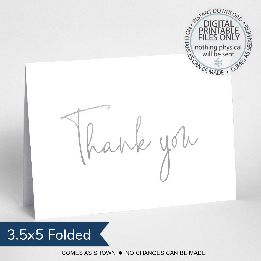Printable Thank You card Appreciation Card modern greetings | Etsy