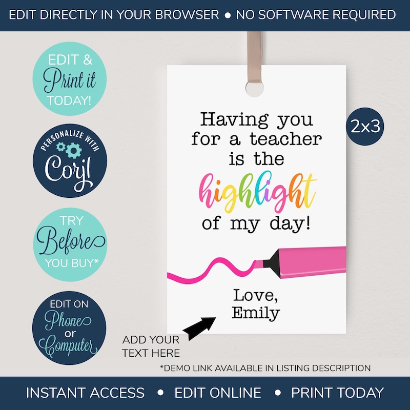 Highlight Tag - Etsy