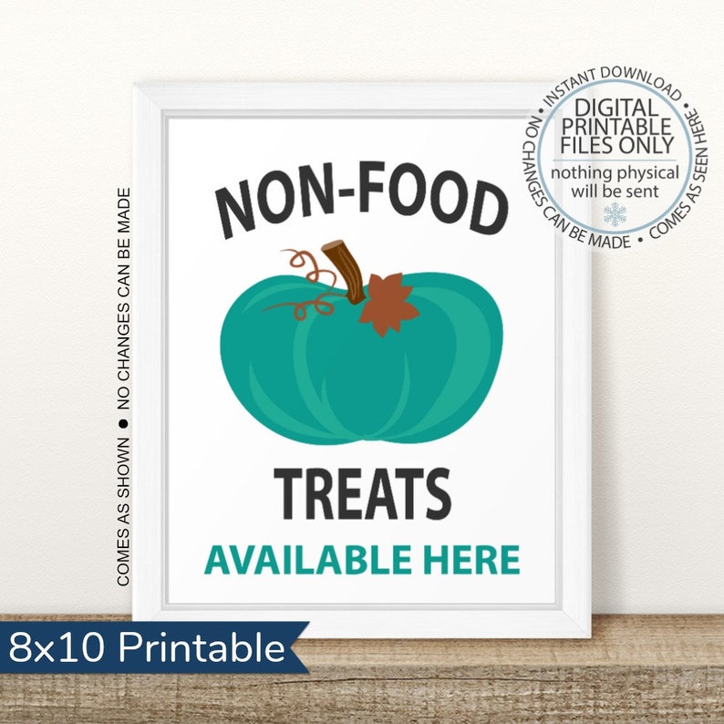 Printable Halloween Teal Pumpkin Project Sign Allergy Safe - Etsy