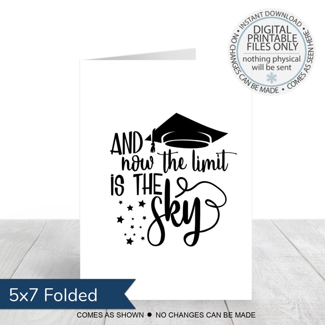 Printable Graduation Card, Congratulations Graduate, Folding Graduation ...
