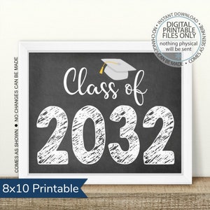 Printable Class of 2032 Graduation Sign, Senior Pictures Photo Prop ...