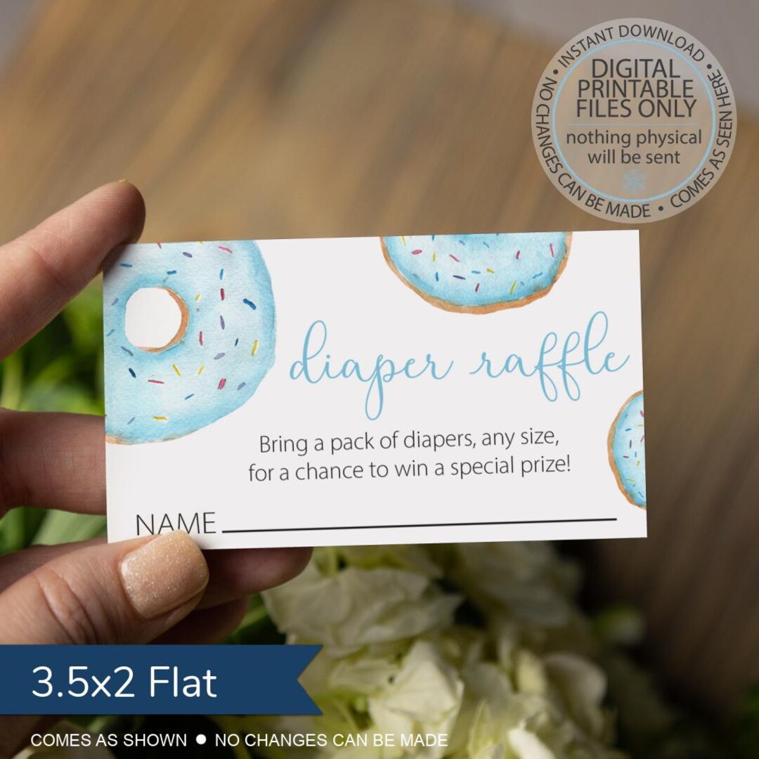 Printable Diaper Raffle Insert, Baby Shower Game, Diaper Raffle Ticket ...