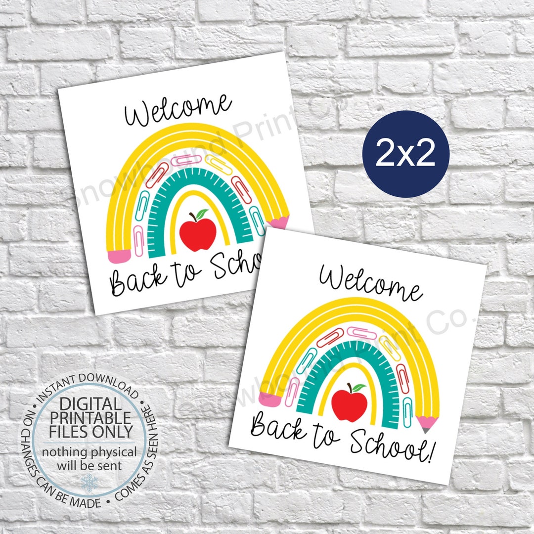 Printable Welcome Back to School Tags Teacher Gift Tags - Etsy