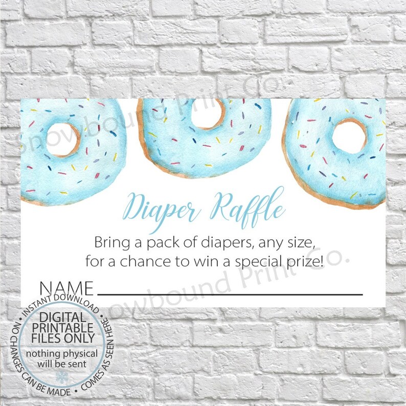 Diaper Raffle Insert Baby Shower Game Diaper Raffle Ticket - Etsy